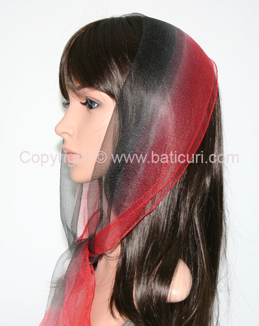 #20(R) Oblong Reverse Cloud Black/ Red edges 9"x50" — Continental Textiles